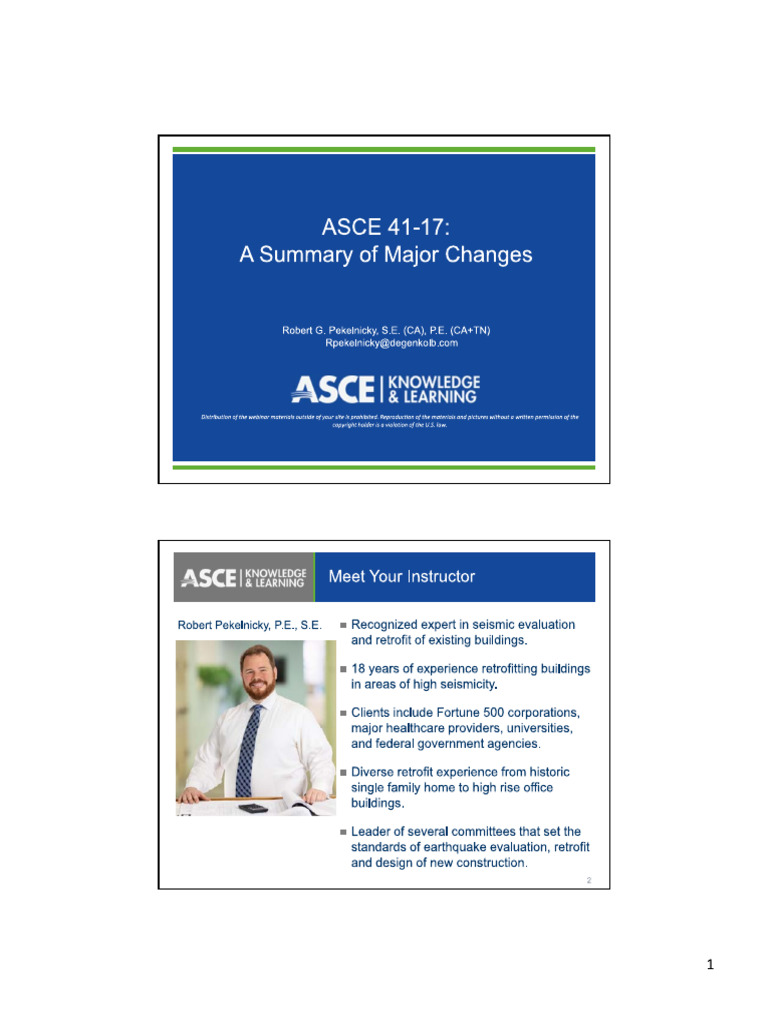 ASCE 41-17 Major Changes | PDF