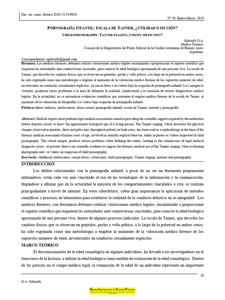 Utilidad de la Escala de Tanner en Forense | PDF | Etapas de la vida humana