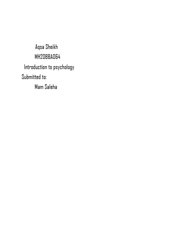 AQSA KHALID MH20BBA064 | PDF | Emotional Intelligence | Job Satisfaction