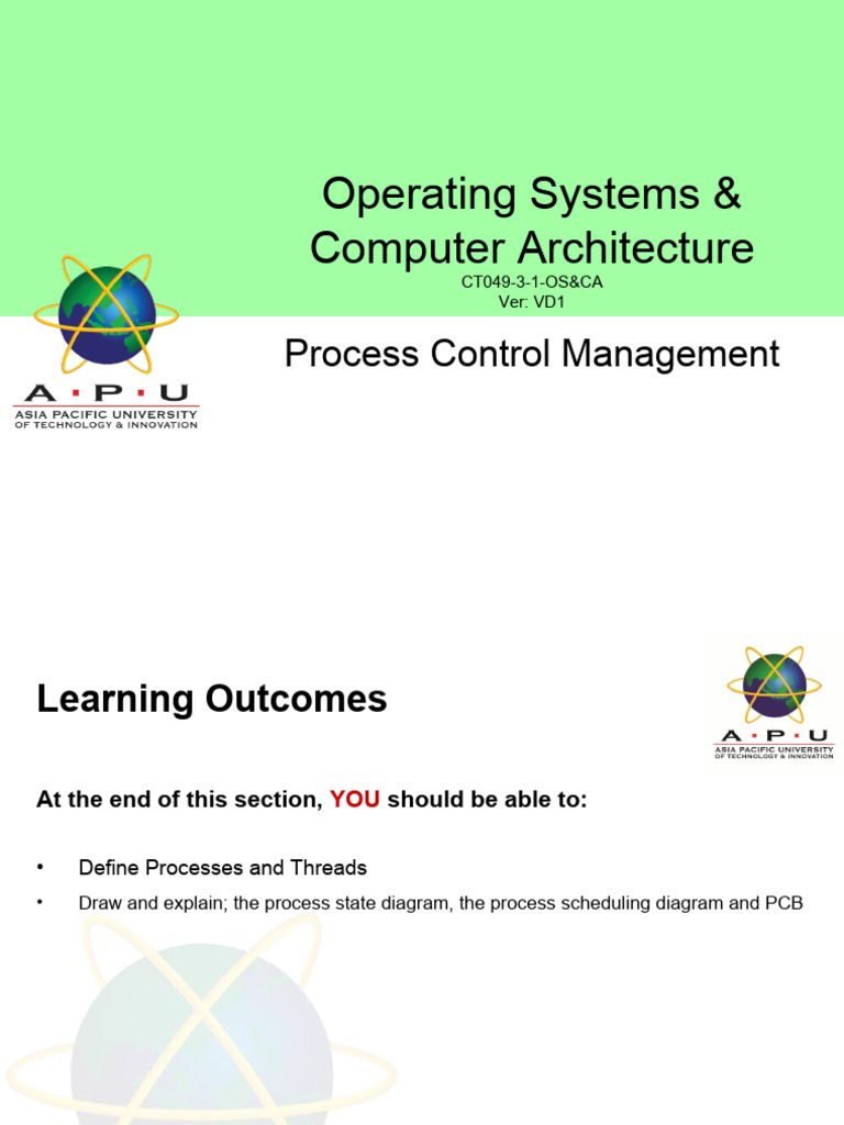 11 - Operating Sytems Process Control | PDF | Process (Computing) | Scheduling (Computing)