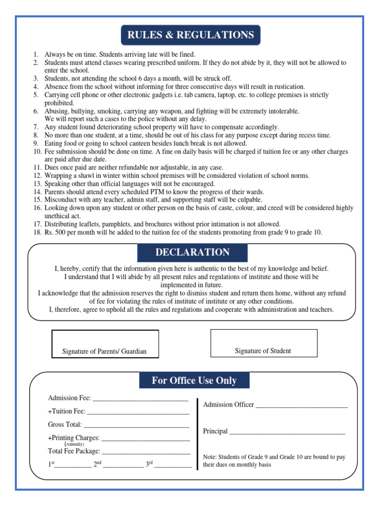 Rules and Regultions | PDF | Fee | Government