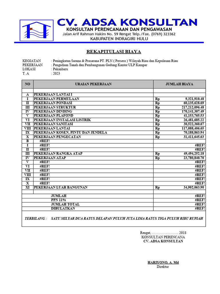 Draff Rab Kantor PLN Ulp | PDF