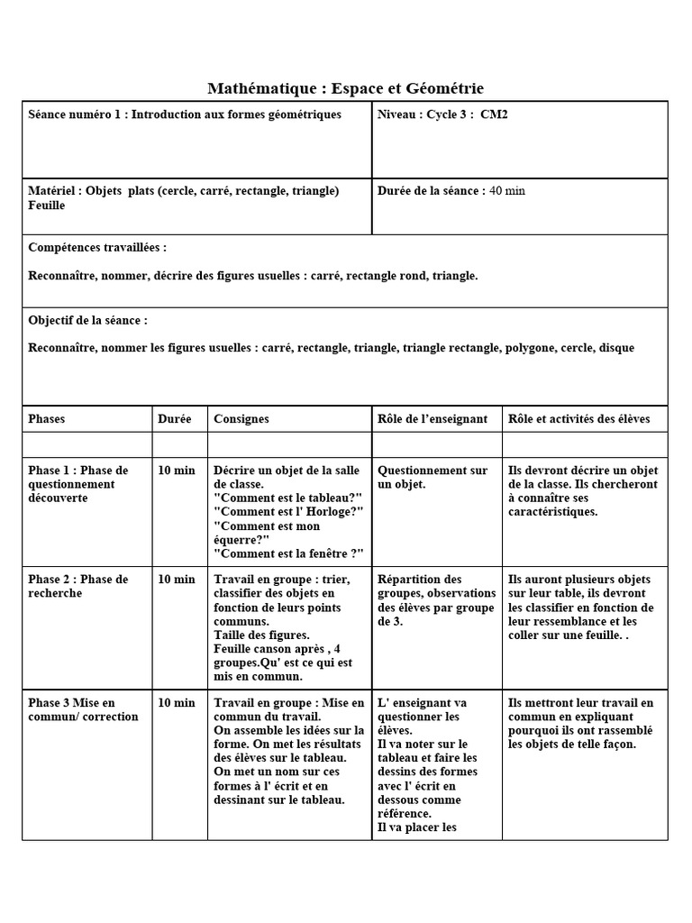 Fiche Preparation Math Cm2 | PDF