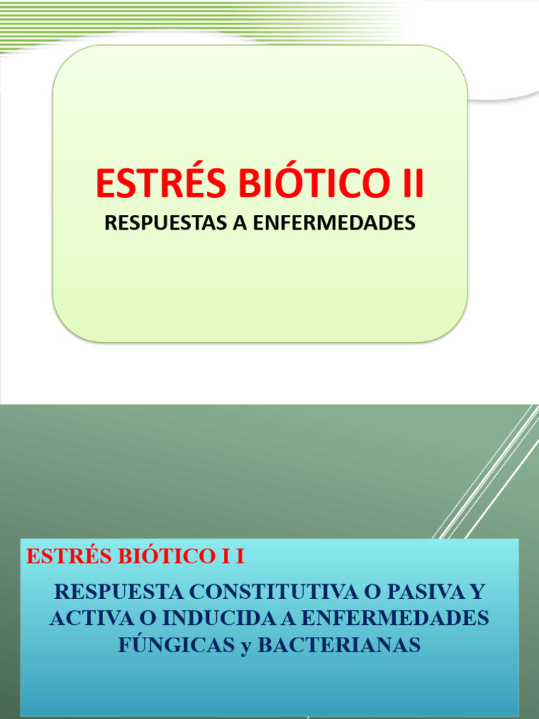 6. Estrés Biótico II | PDF | Patógeno | Biología