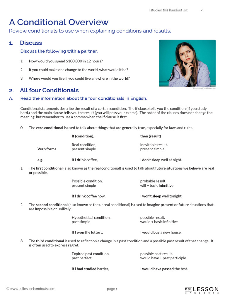A Conditional Overview | Download Free PDF | Linguistics | Grammar
