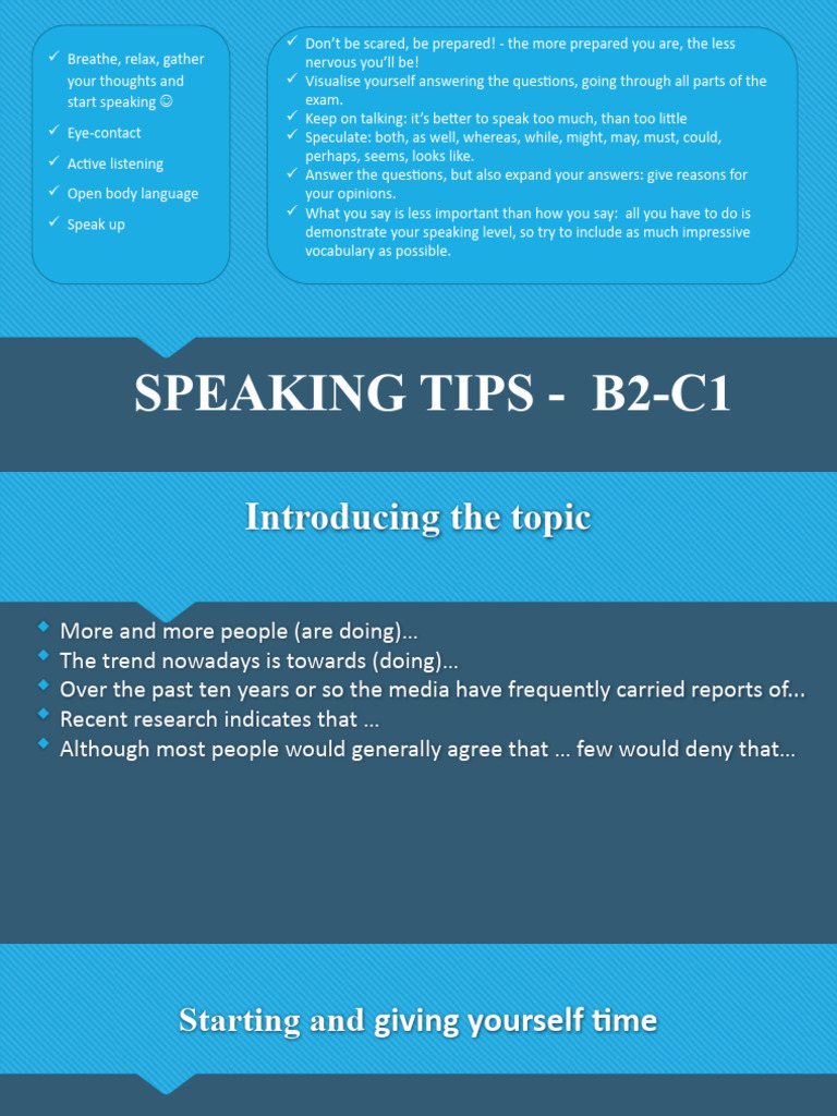 Speaking C1 | PDF
