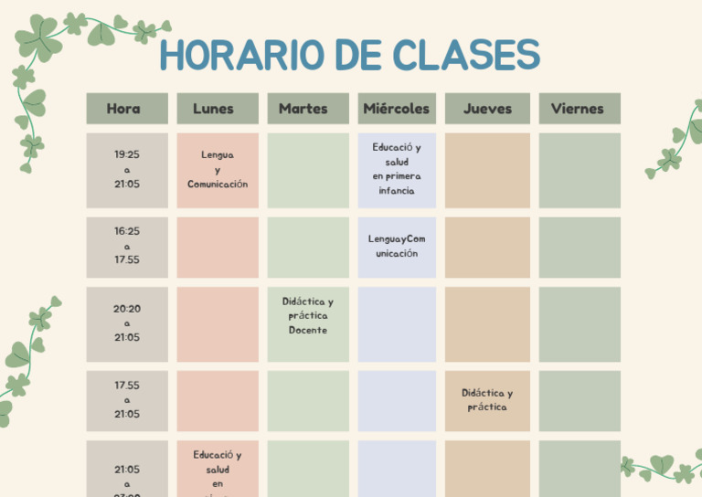 Horario de Clases Dinosaurios Diseño Plano Colorido Pastel | PDF ... Horario de Clases Dinosaurios Diseño Plano Colorido Pastel | PDF ...