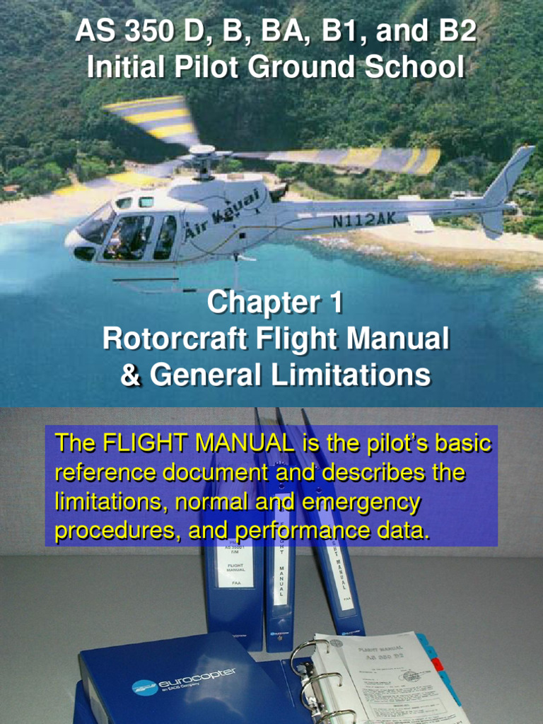 AS350 B2 - CH 01 - FLT Manual - General Limitations | PDF | Turbine | Aviation