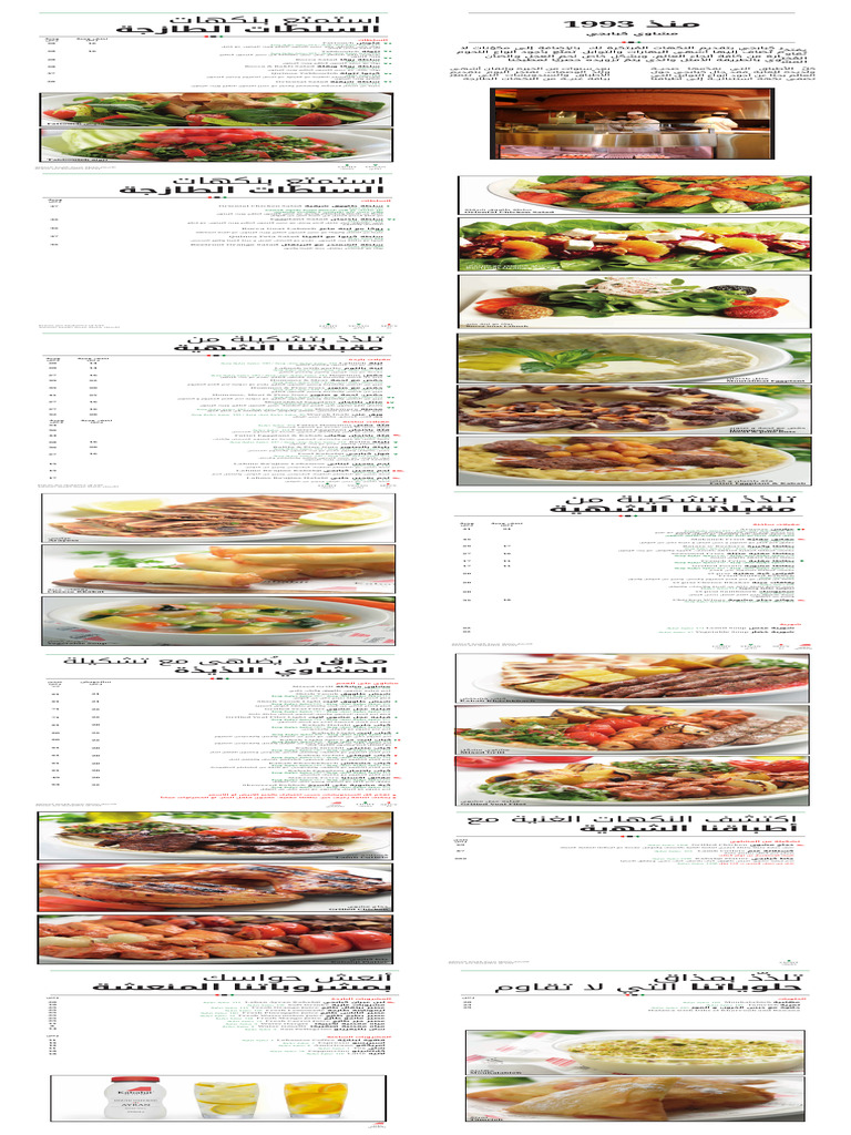 Kababji Restaurant Menu Overview | PDF