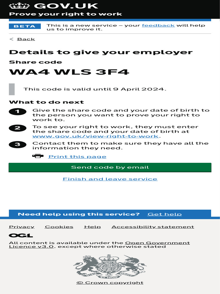 Wa4 Wls 3F4: Details To Give Your Employer | PDF