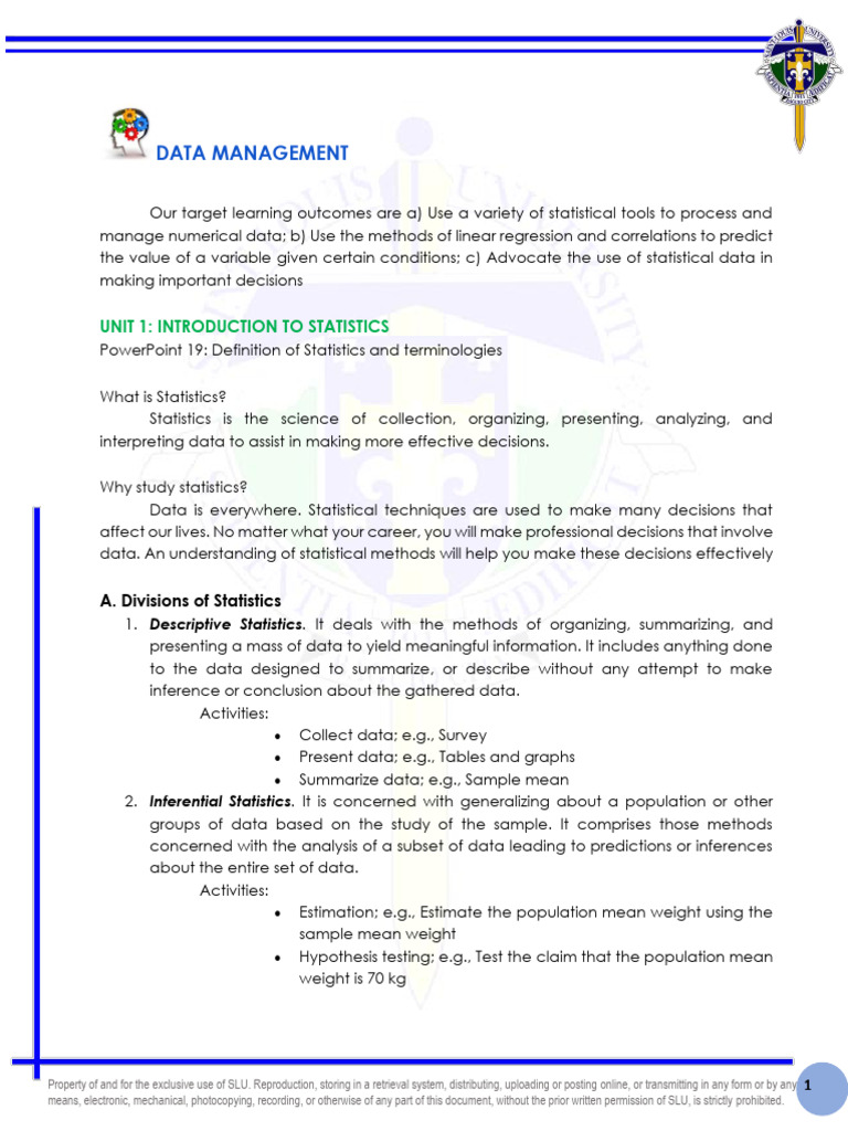 Data Management | Download Free PDF | Statistics | Level Of Measurement