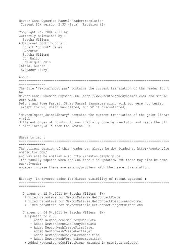 Readme Newton Import | PDF | Library (Computing) | Computer Programming