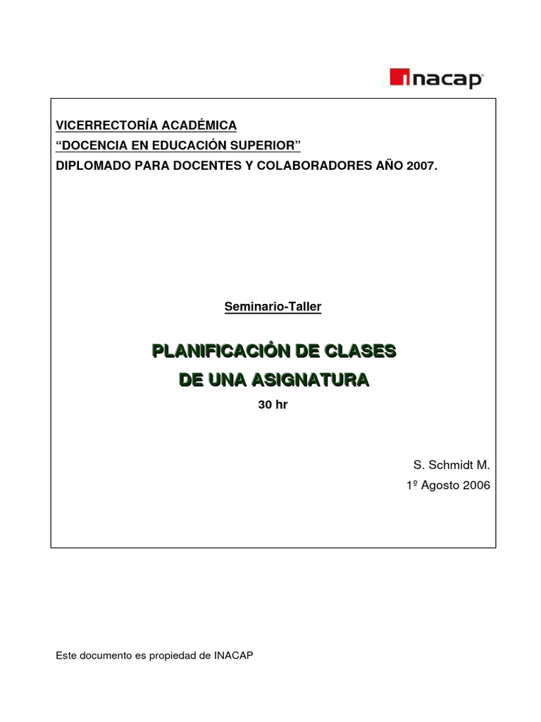 Plan Clases | PDF | Enseñando | Evaluación