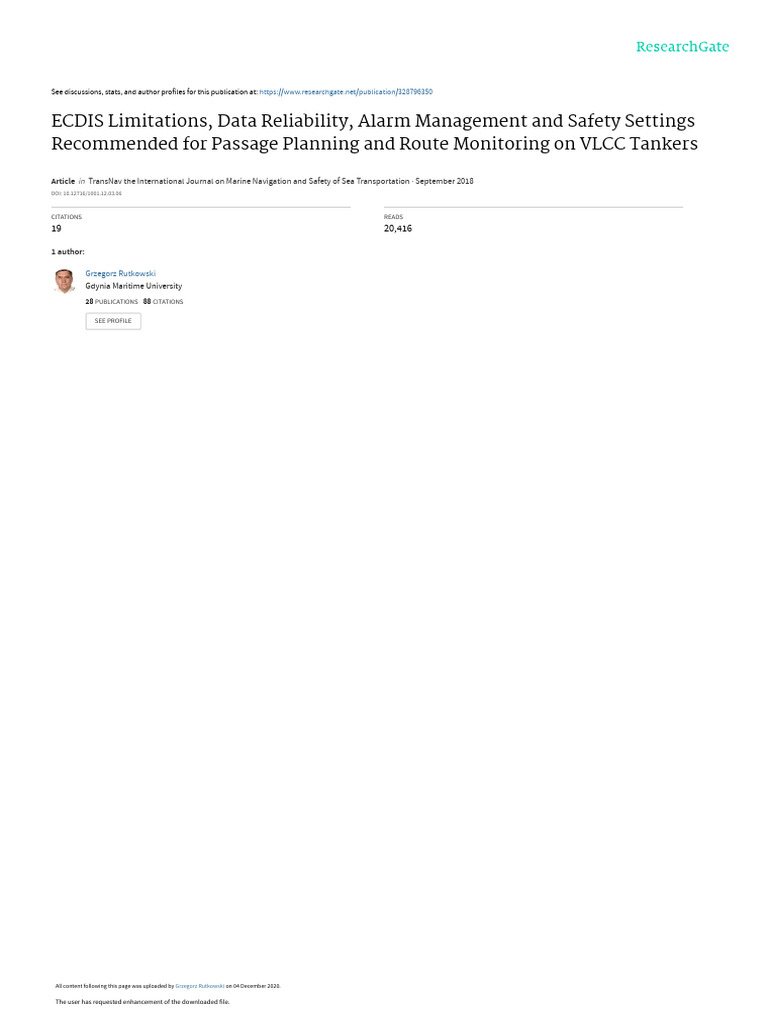 ECDIS Limitations Data Reliability Alarm Managemen | PDF | Navigation
