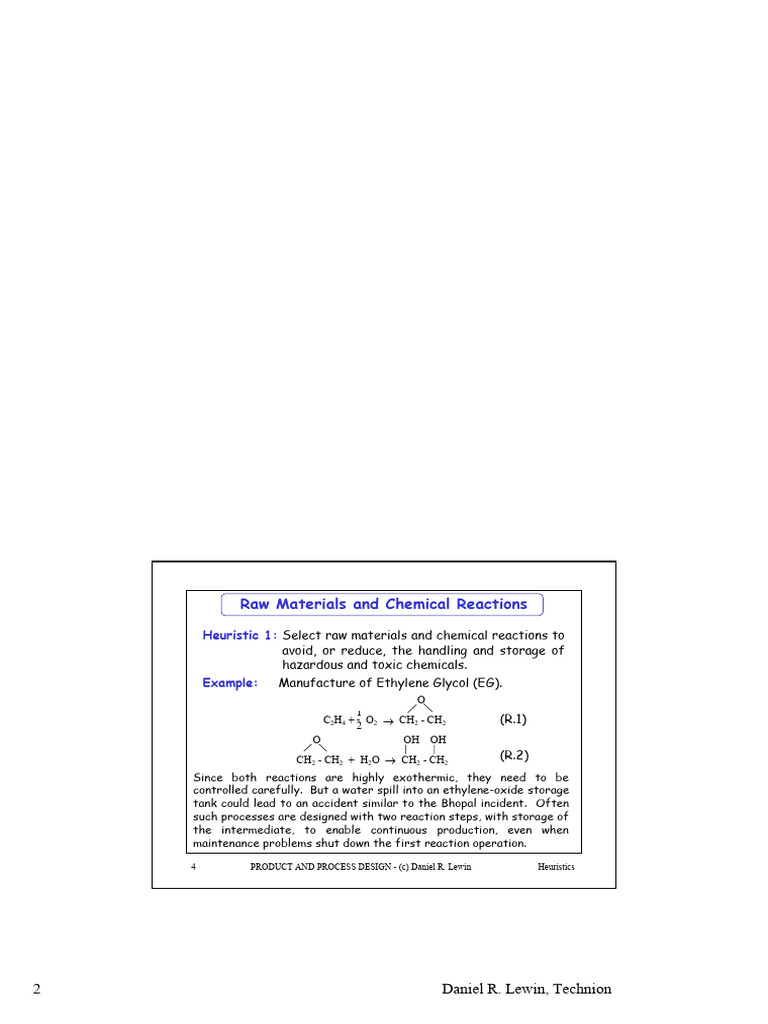 Heuristics For Process Synthesis | PDF | Chemical Reactions | Chemical ...