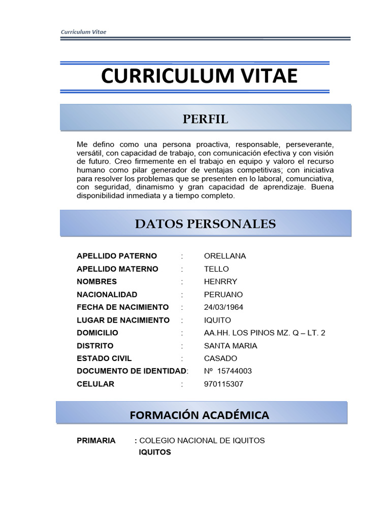 CV Orellana | PDF