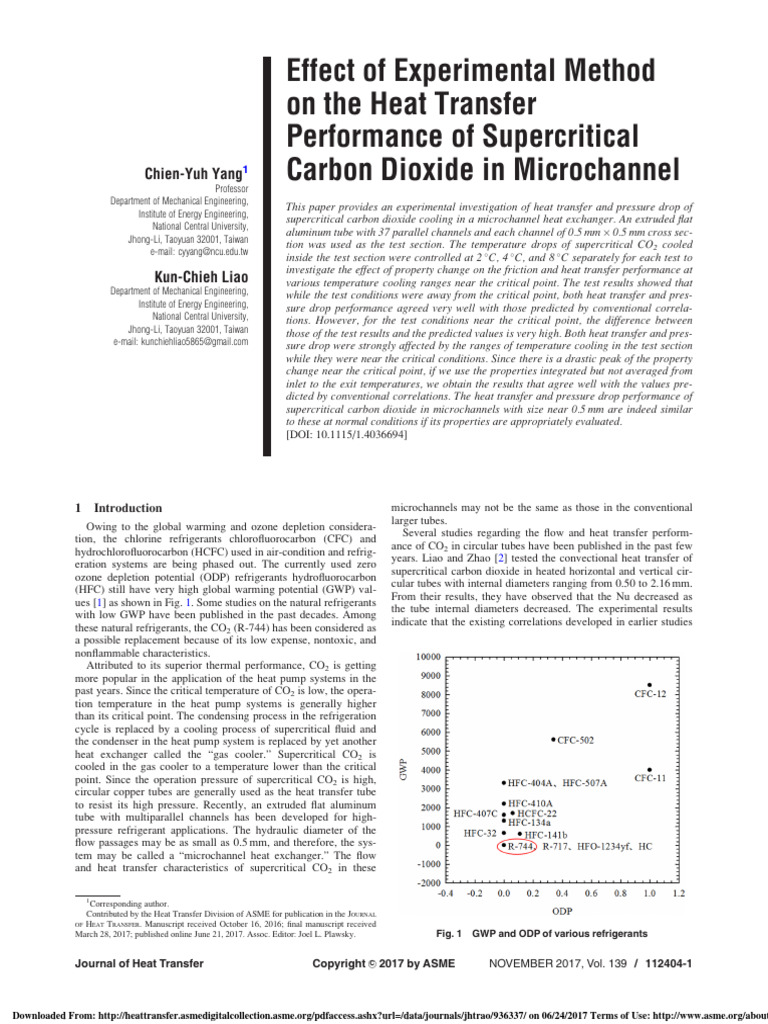 Co2 Supercritical Published Paper | PDF | Heat Transfer | Heat Exchanger
