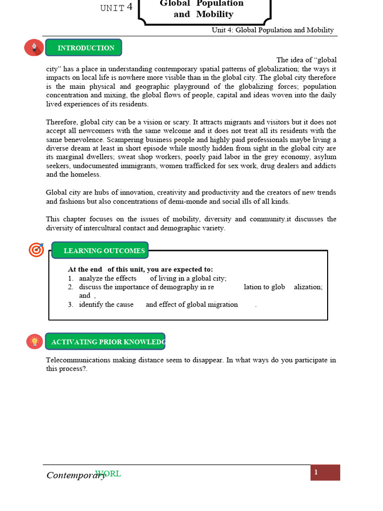 Modified Module Unit 4 1 | PDF | Economic Growth | Demography