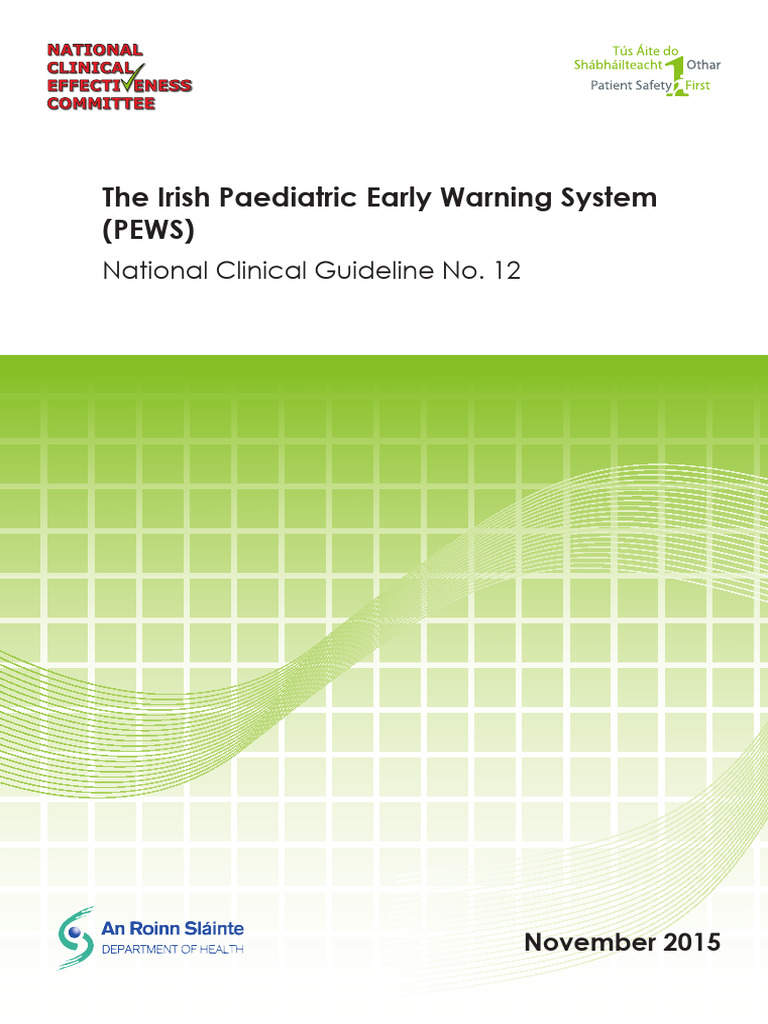 Irish Paediatric Early Warning Guideline | PDF | Patient Safety ...