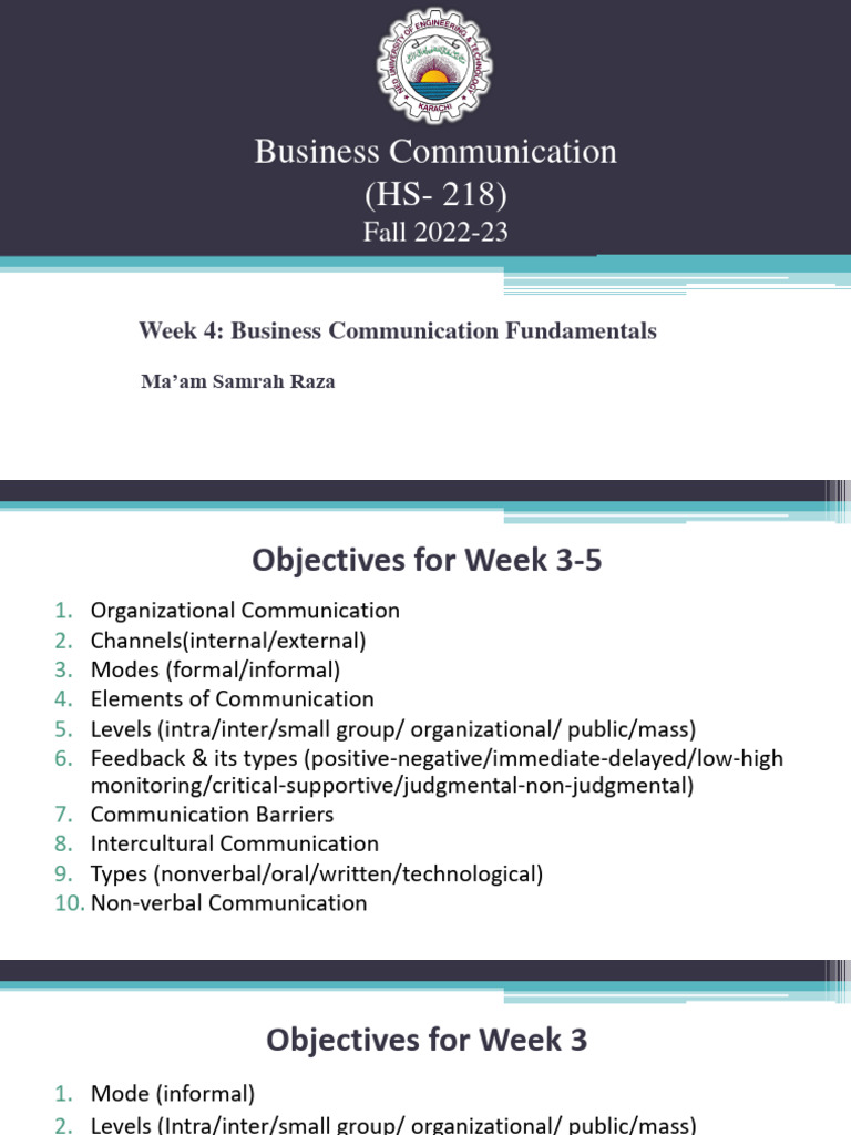 Week 4 (BC-HS 218) | PDF | Cross Cultural Communication | Communication