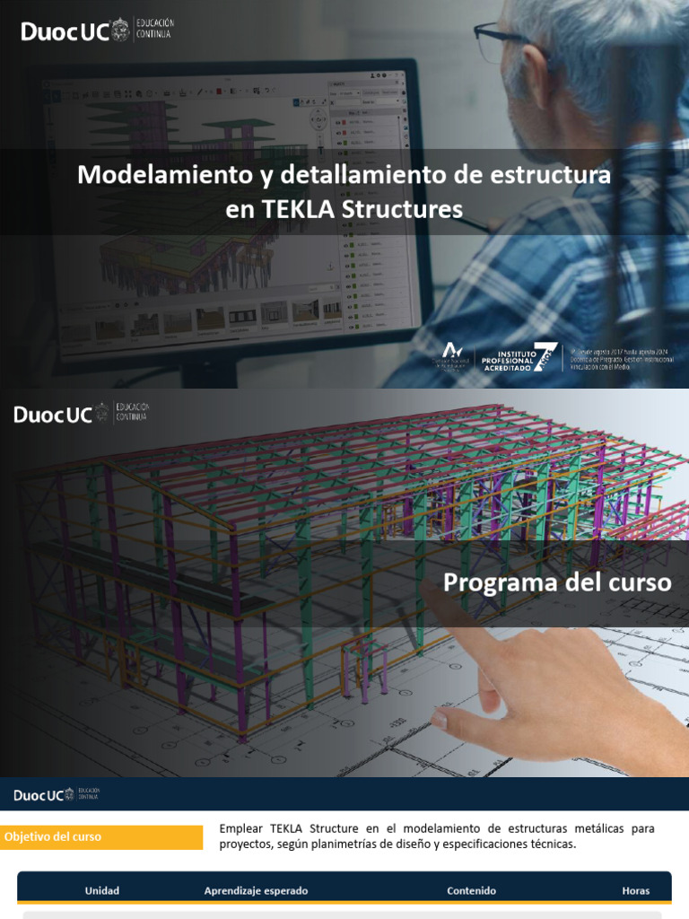 Sesión 1 Introducción Al Software de Modelamiento Tekla Structures | PDF | Software | Diseño