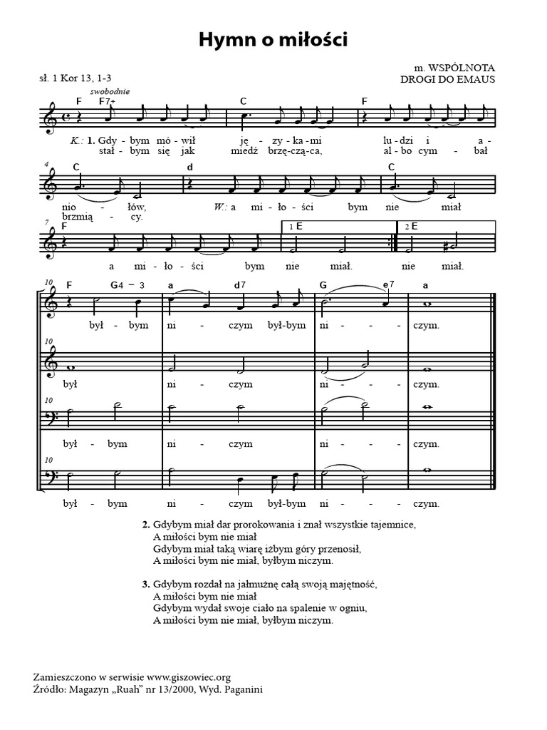 Hymn o Milosci | PDF