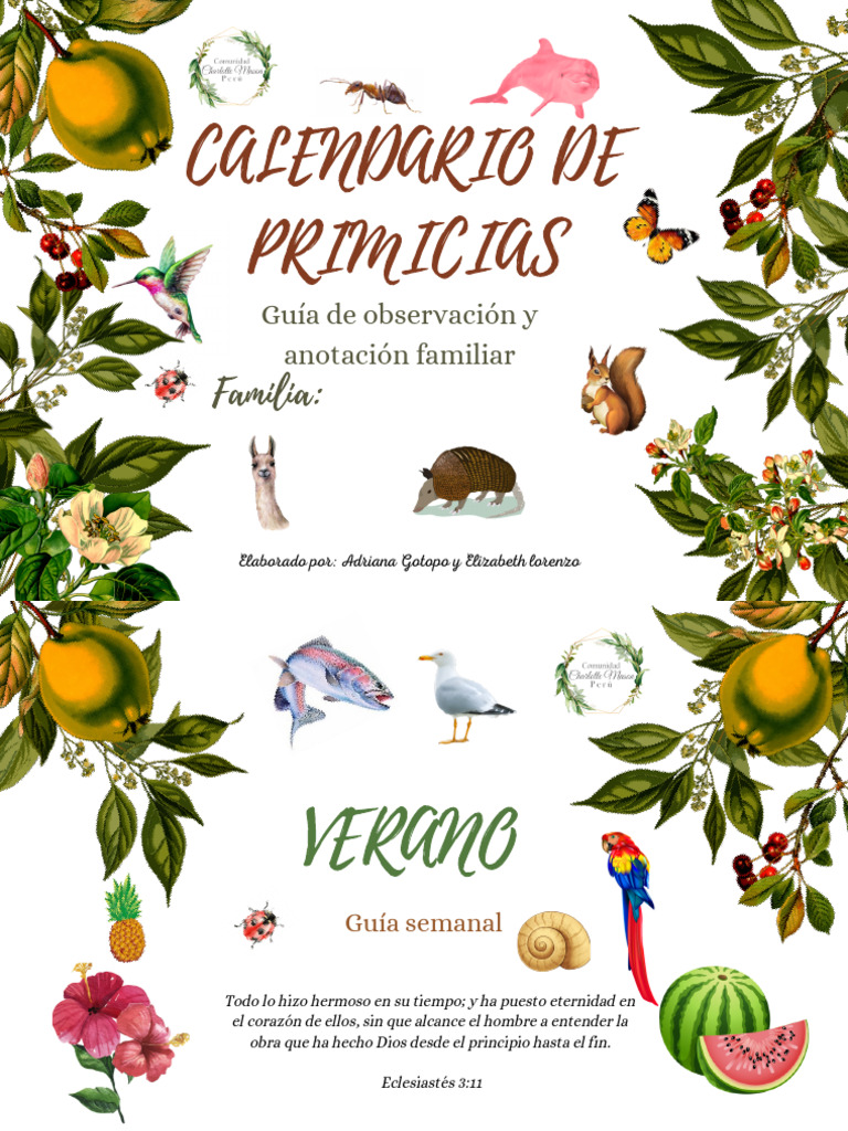 Calendario de Primicias | PDF