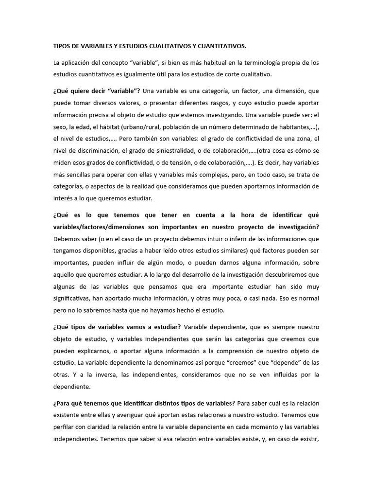 Tutorial Sobre Identificación De Variables Descargar Gratis Pdf
