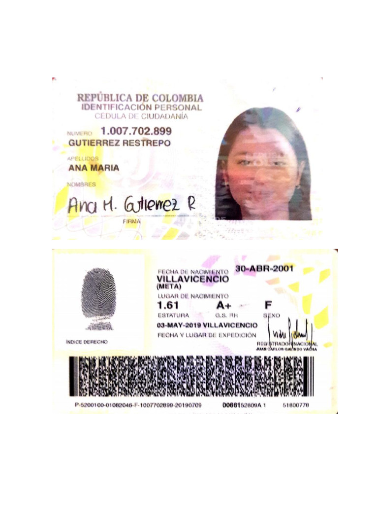 Cédula Ana María Gutierrez | PDF