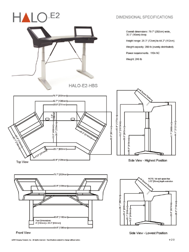 HaloE2 Dimensional Spec 2.0 | PDF