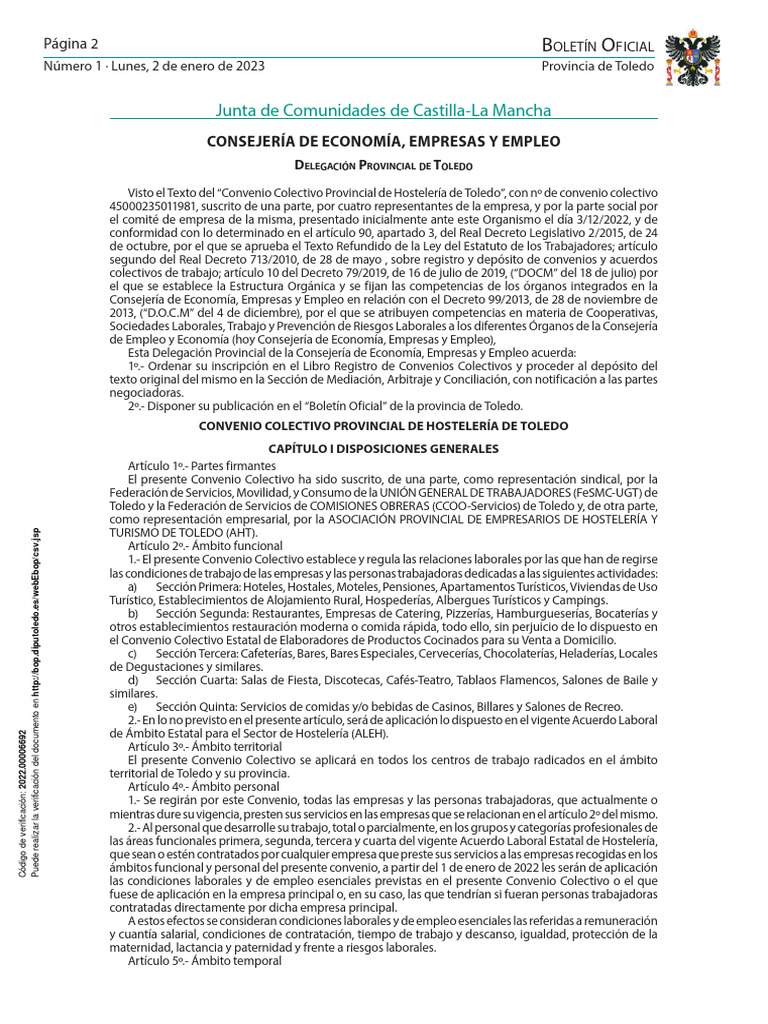 Anuncio 2022-6692 | Descargar gratis PDF | Derecho laboral | Acuerdo colectivo