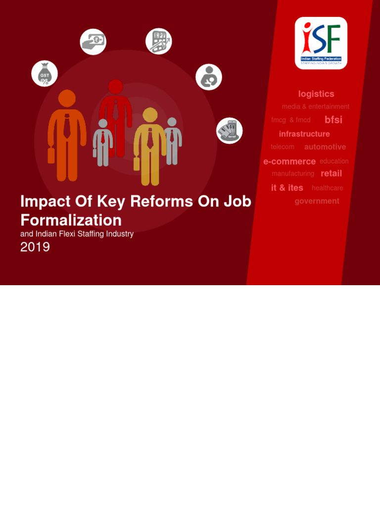 ISF Report 2019 Impact of Reforms On Job Formalisation | Download Free ...