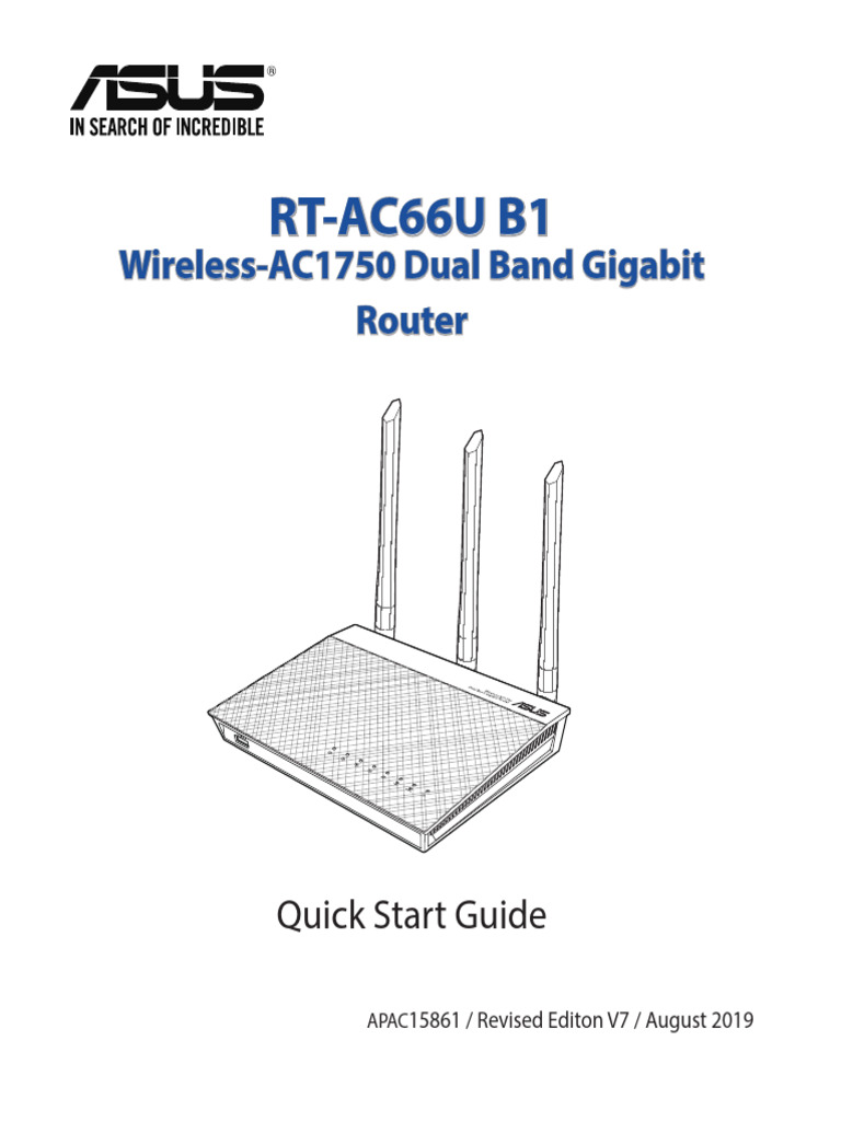 ASUS RT-AC66U B1 QSG (Quick Start Guide) For Asia | PDF | Wireless Lan ...
