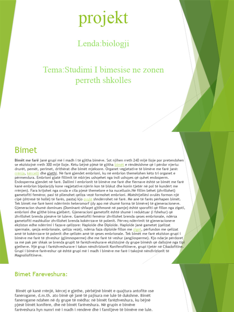 Projekt Biologji | PDF