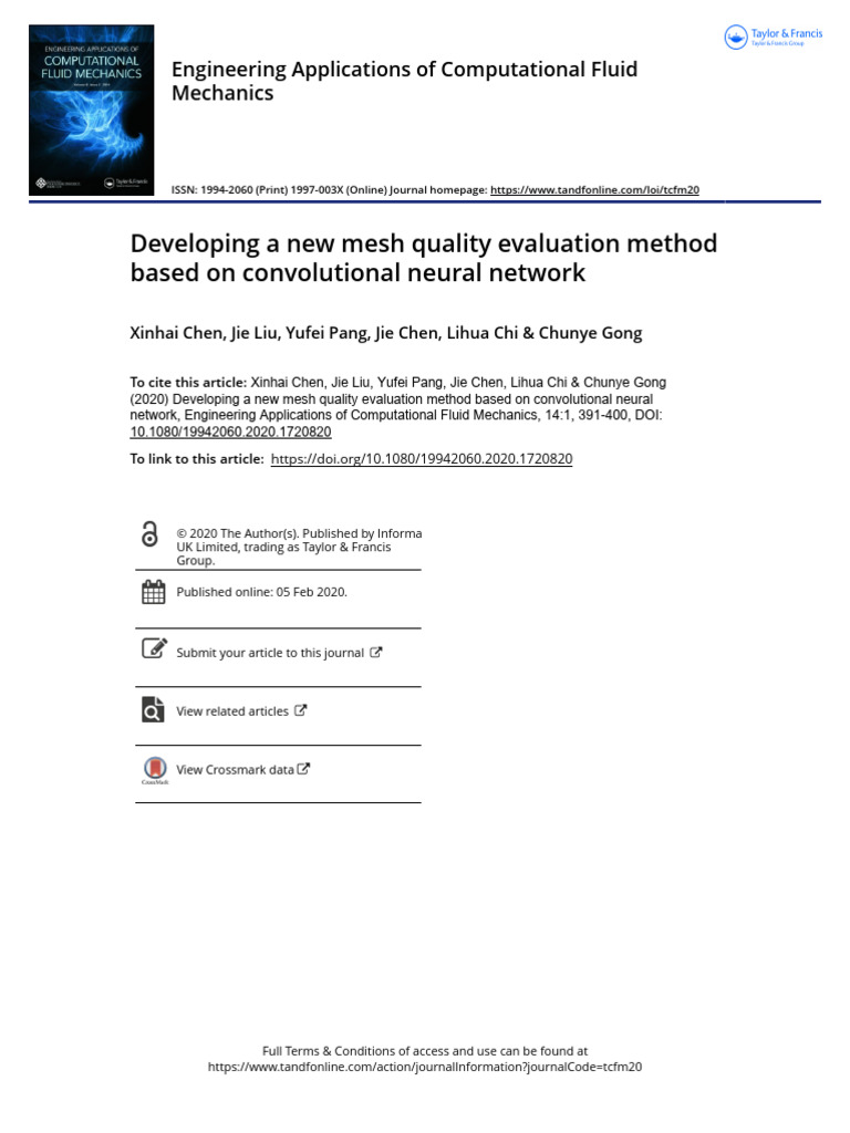 Developing A New Mesh Quality Evaluation Method Ba | PDF