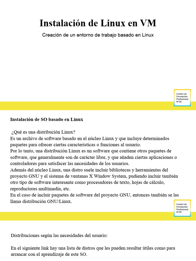 2 - Instalación Linux en VM | PDF | Distribución de Linux | Mi sql