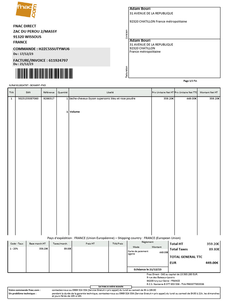 Facture-La-Fnac-2 - Compress 2-3 | PDF