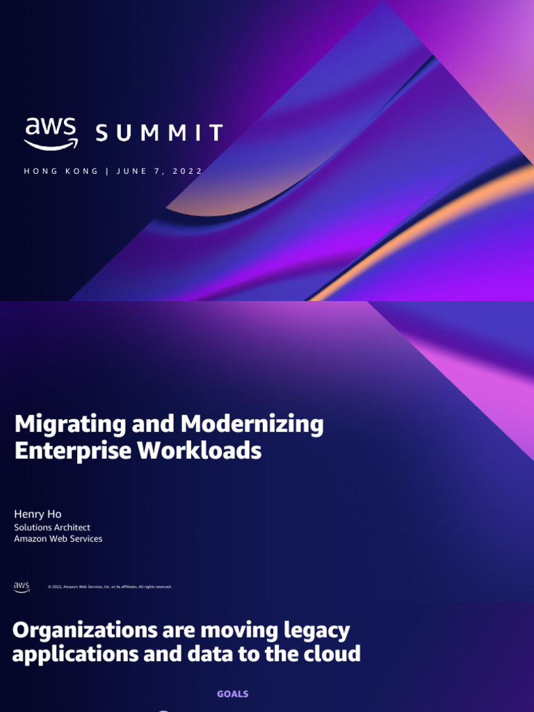 AWS Migrating - and - Modernizing - Enterprise - Workloads | PDF | Amazon Web Services | Cloud ...