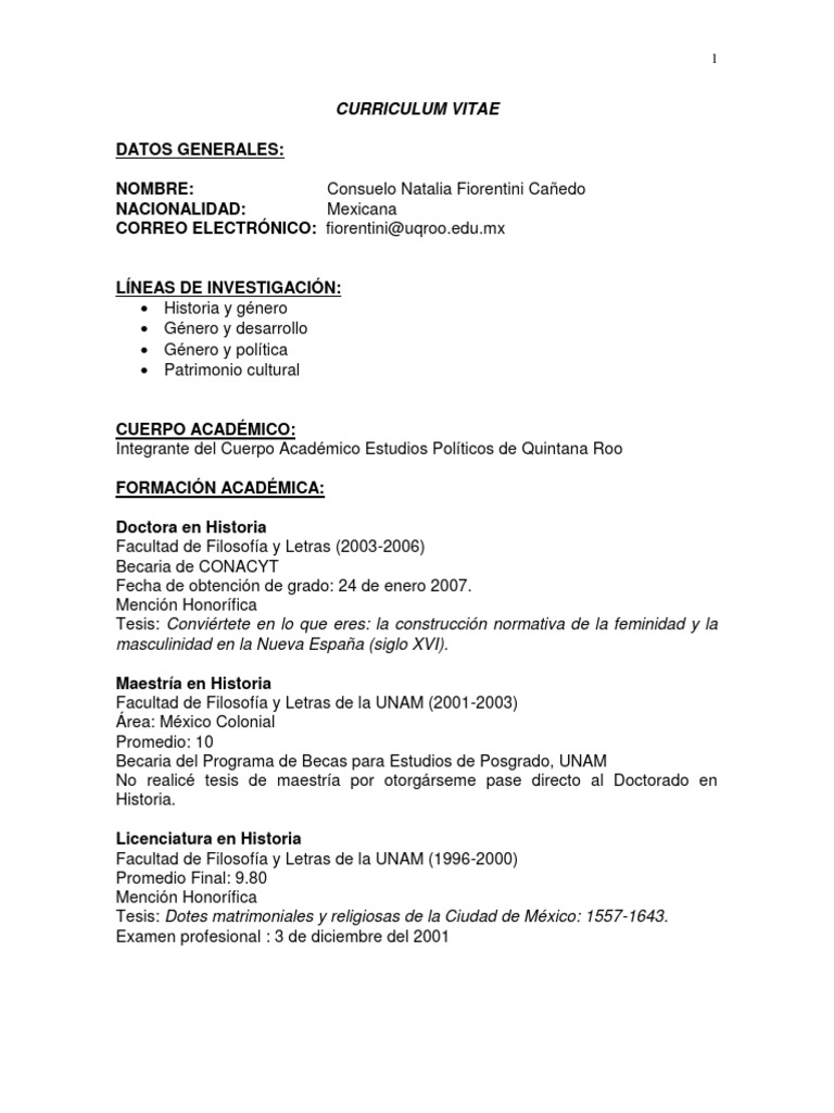 10 CV Natalia | PDF | México