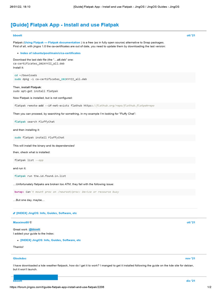 (Guide) Flatpak App - Install and Use Flatpak - JingOS - JingOS Guides - JingOS | Download Free ...