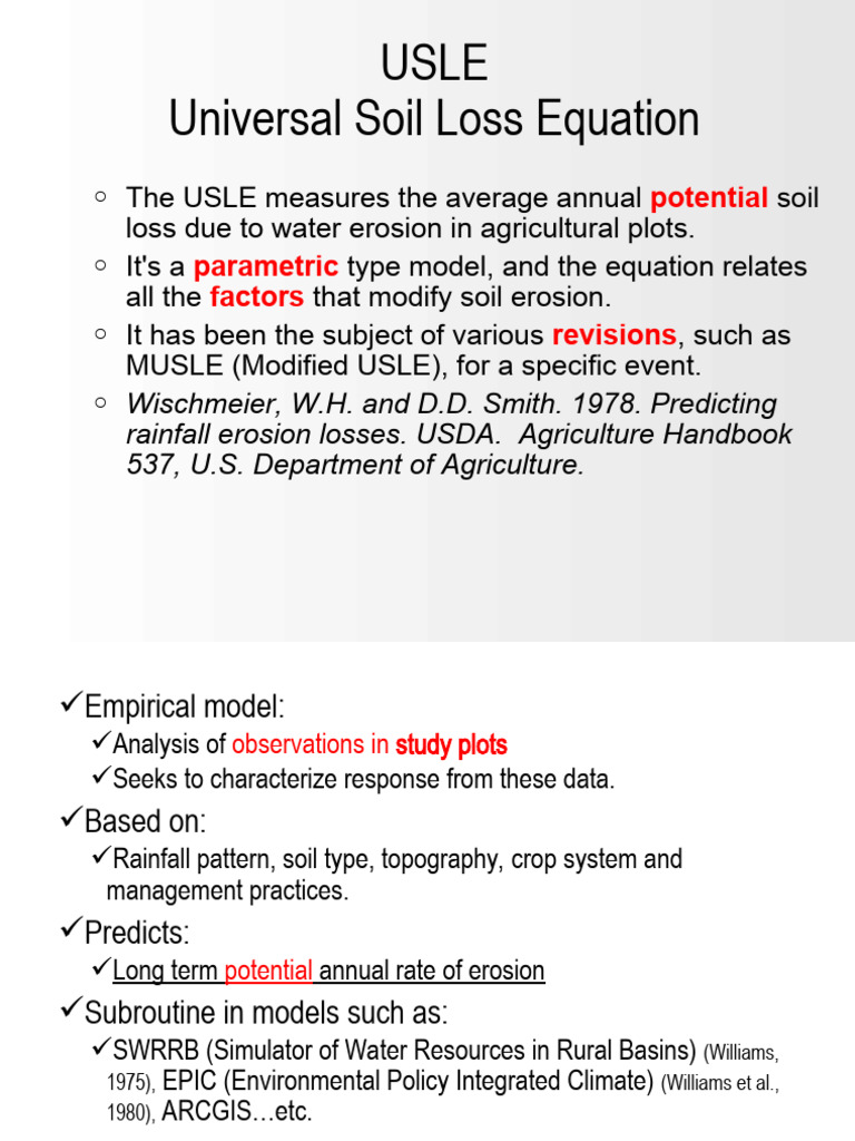 Usle Presentation | PDF | Science & Mathematics