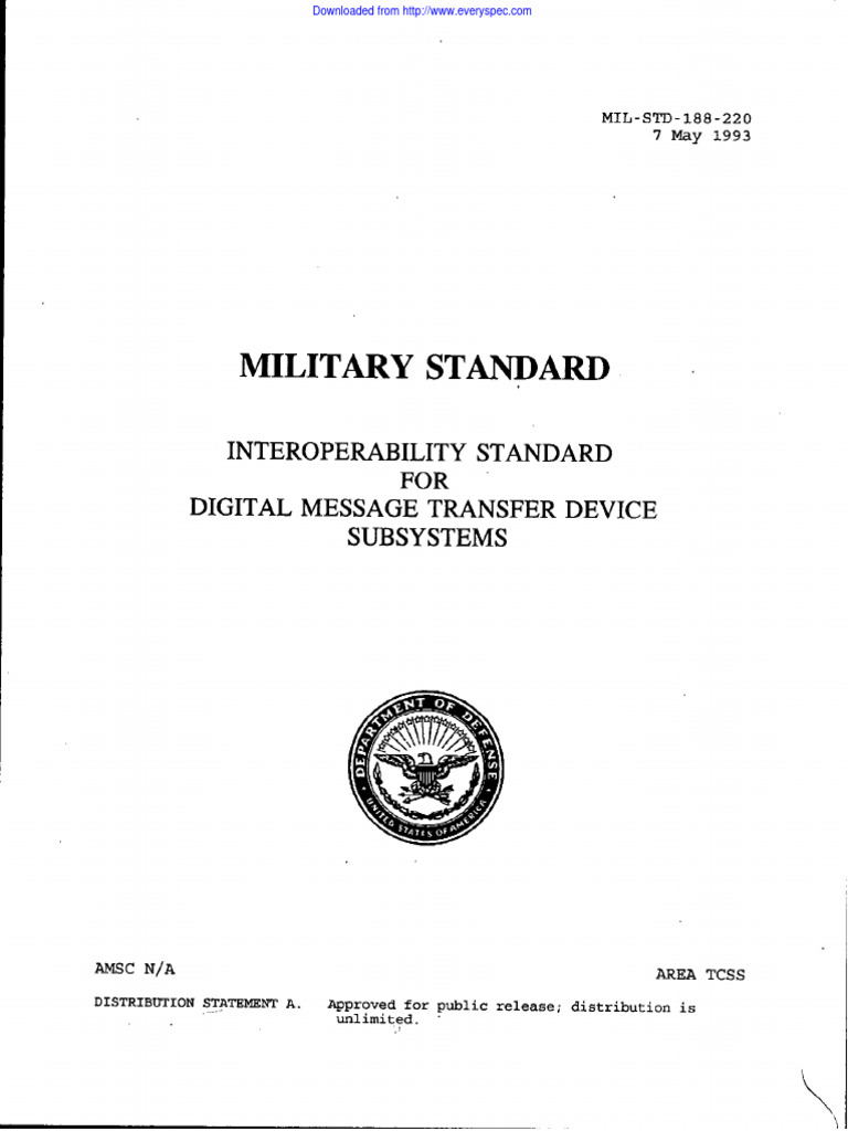 Mil STD 188 220 | PDF | Data Transmission | Computer Science
