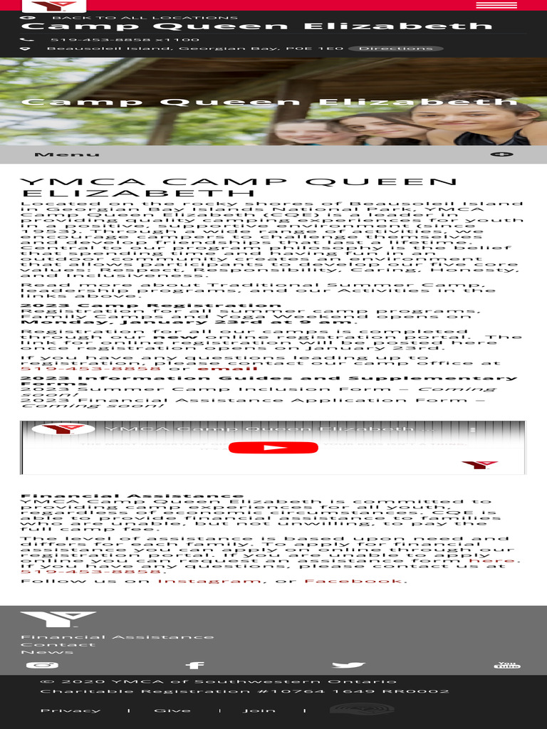 Camp Queen Elizabeth YMCA SWO | PDF