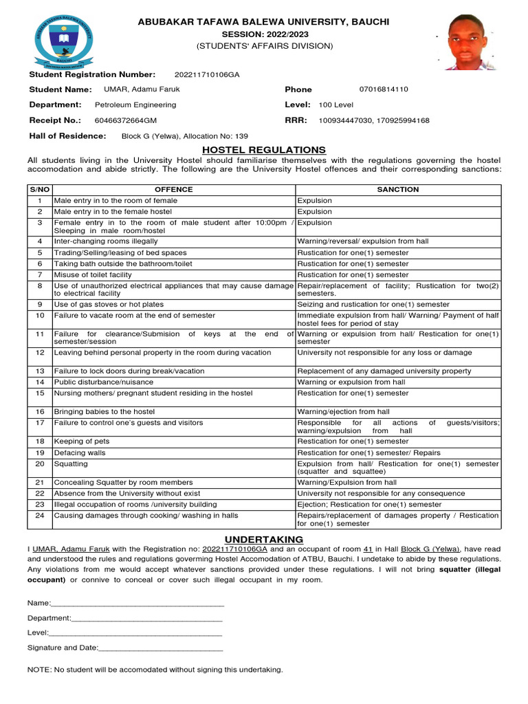 Accommodation Policy - 202211710106GA | PDF | Squatting