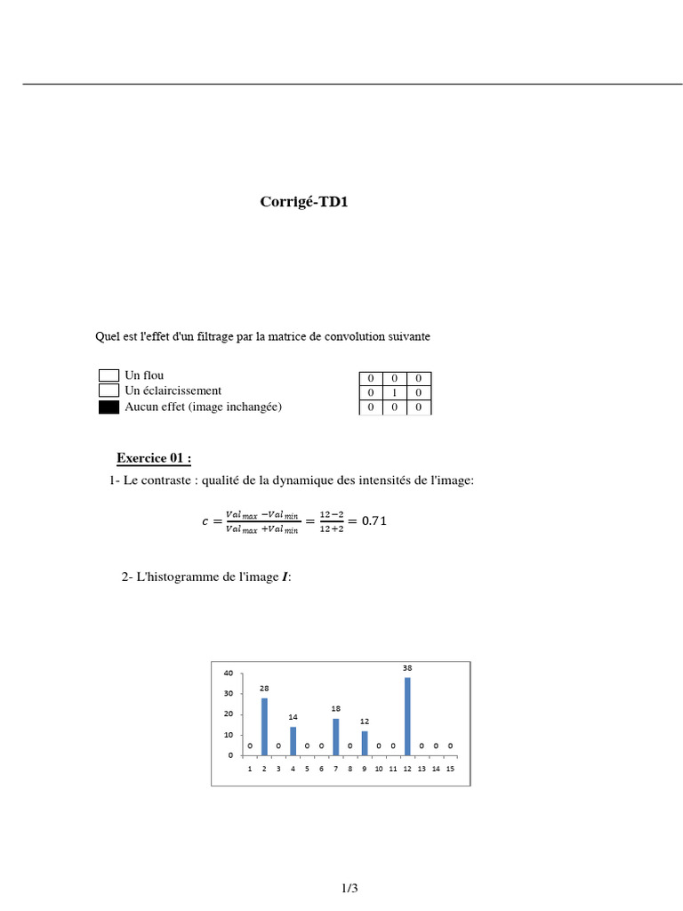 Corriger TD1 | PDF | Traitement numérique du signal | Informatique