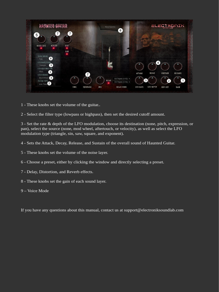 Haunted Guitar - Basic User Manual | PDF