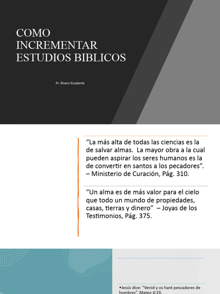 Como Incrementar Estudios Biblicos | PDF | Biblia | Jesús