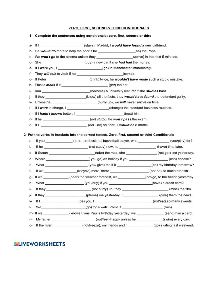 All Conditionals | PDF