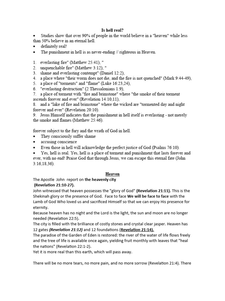 Is Hell Real | PDF | Hell | Religious Belief And Doctrine