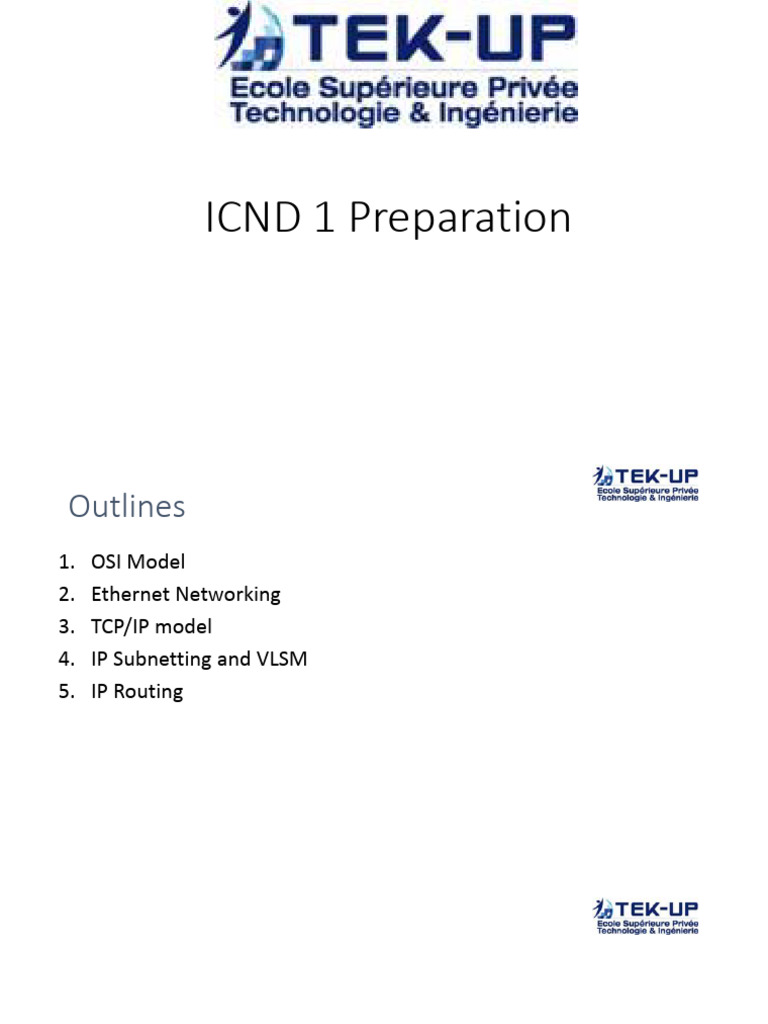 ICND1 Part1 | PDF | Computer Network | Osi Model